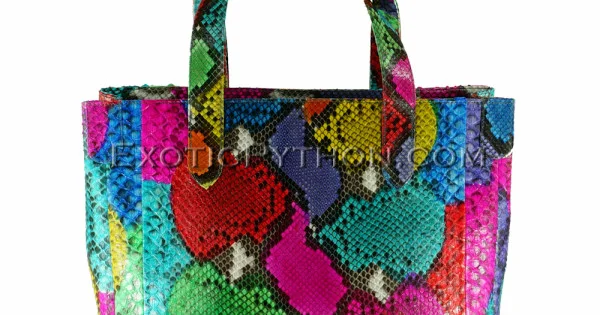 Snake handbag multicolor BG-232 - "EXOTIC PYTHON"
